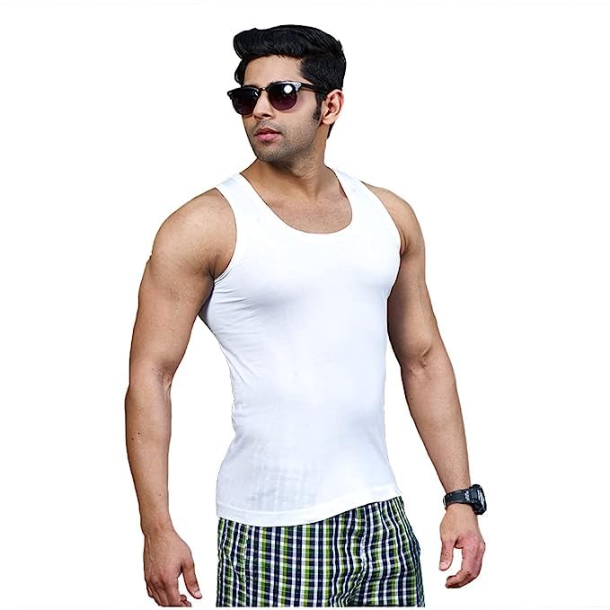 Buy DSP Mens Globe Vest (White, Pack of 2) 80CM at Amazon.in