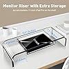 Amazon.com: DeskLogics Computer Acrylic Monitor Stand Riser with ...