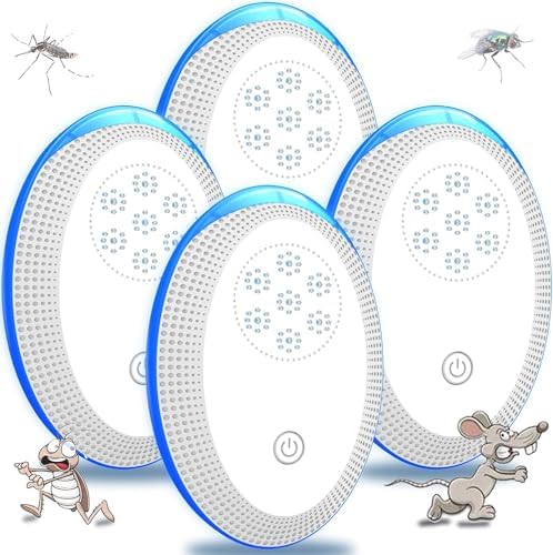 Ultrasonic Pest Repeller, Electronic Insect Repellent Mouse Traps 4 ...