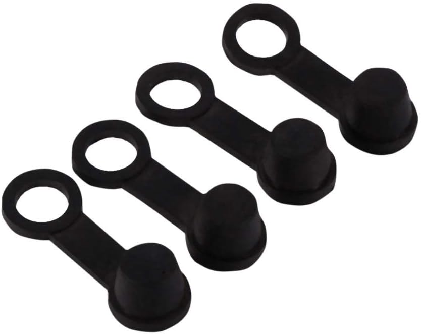 Amazon.com: Keenso 8mm 4pcs Brake Bleed Nipple Caps, 8mm Black Rubber ...
