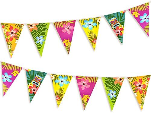 Amazon.com: WERNNSAI Hawaiian Aloha Party Banner Decorations - Flamingo ...