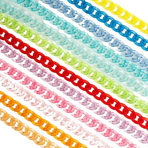 SATRA TRADERS Matt Translucent Acrylic Chains | Size : H-22mm W-16mm ...