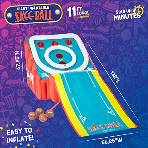 Skee-Ball Game for Kids and Adults, Giant Inflatable Game, 11 Feet Long ...