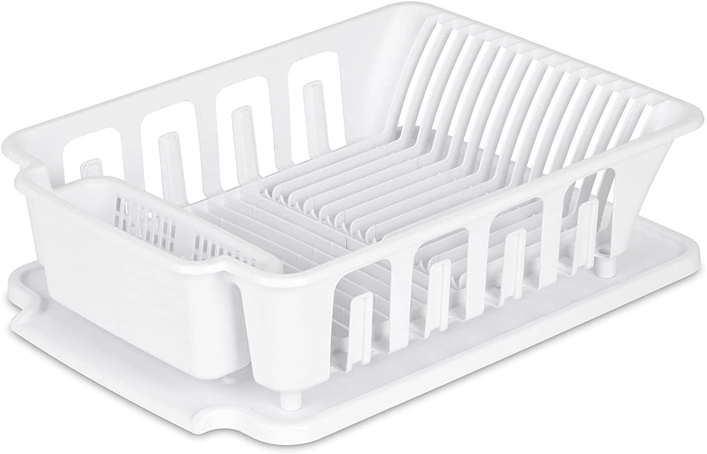 Amazon.com - Dish Drying Rack – With Detachable Drain Board & Cutlery ...