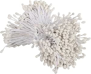 Amazon.com: Gumney White Artificial Flower Stamen, Faux Flower Stamen ...