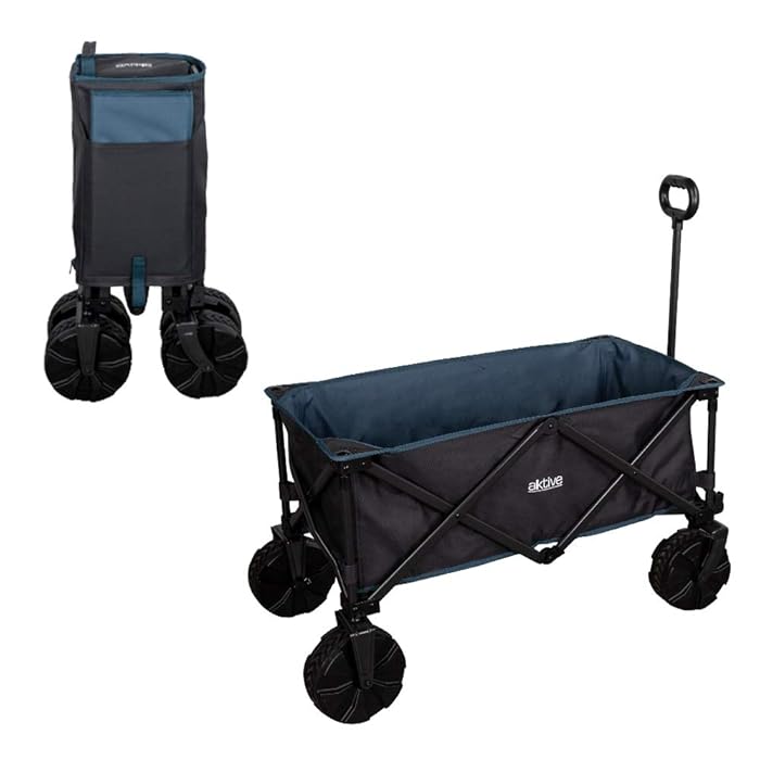Buy AKTIVE 62620 Folding Transport Trolley Beach Camping Garden Folding ...