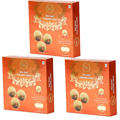 Desi Ghee Panjeeri Ladoo Pack of 3 400G : Amazon.in: Grocery & Gourmet ...