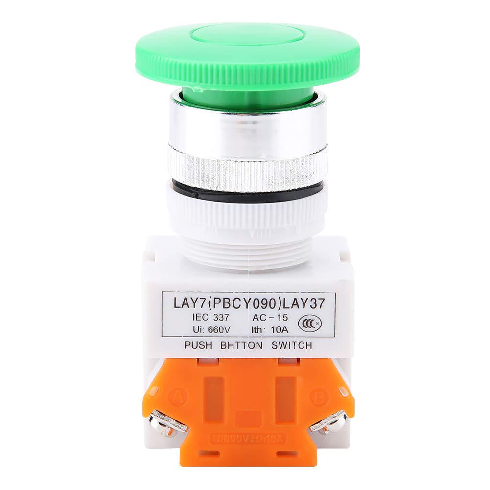 22mm 1NO 1NC DPST Momentary Push Button Switch, 440V 10A 22mm 2 ...