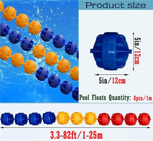 Floating Lane Line for Swimming Pool with Spherical Floats, Basin ...