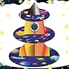 Amazon.com | Ayearparty 3 Tier Space Cupcake Stand Astronaut Rocket ...