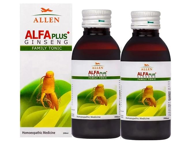 Buy ALLEN Alfa Plus Ginseng Family Tonic 200ml (Pack Of 2) Online at ...