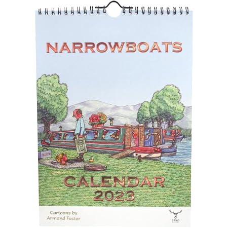 Narrowboats Humour Cartoon Funny 2023 Yearly Wall Hanging Calendar ...
