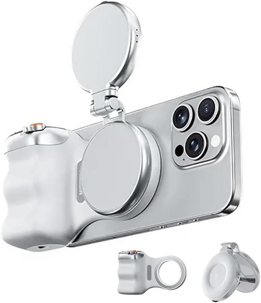 Amazon.com: Magnetic Camera Grip & Selfie Light, Magnetic 3-in-1 Selfie ...