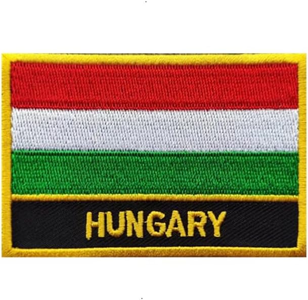 Amazon.com: Uijokdef 1 PCS Hungary Flag Patches Iron On or Sew On Embroidered Tactical Military ...