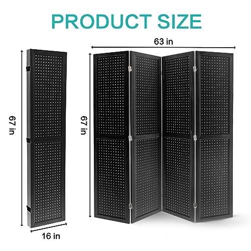 Snapklik.com : Babion 4 Panel Pegboard Display, Peg Board Room Divider ...