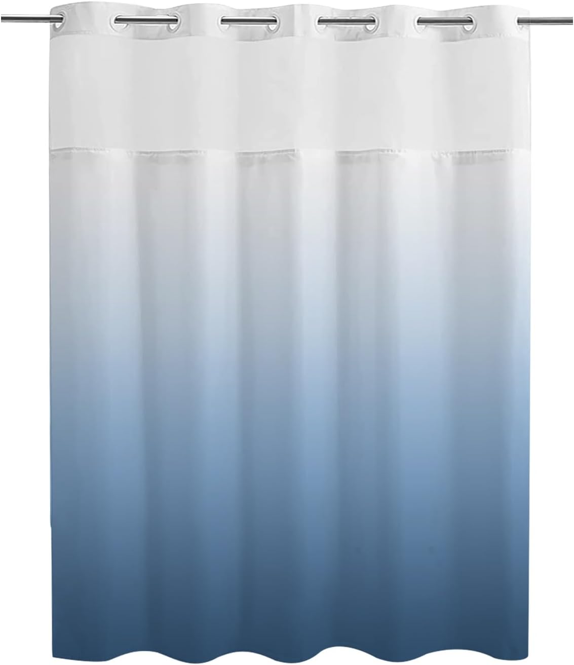 Amazon.com: Gibelle No Hook Waffle Weave Shower Curtain with Snap-in Fabric Liner Set for ...