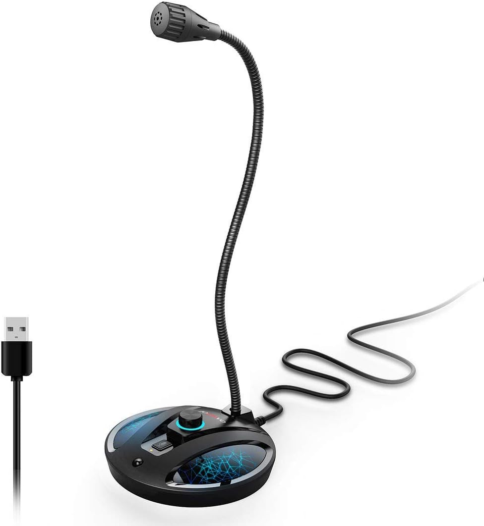 Amazon.com: USB Recording Microphone, Computer PC Podcast Condenser ...