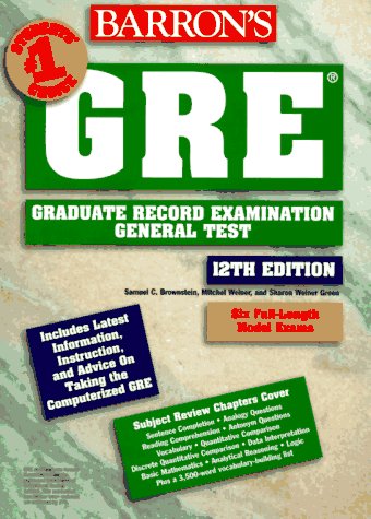Barron's GRE: Graduate Record Examination General Test (12th Edition ...