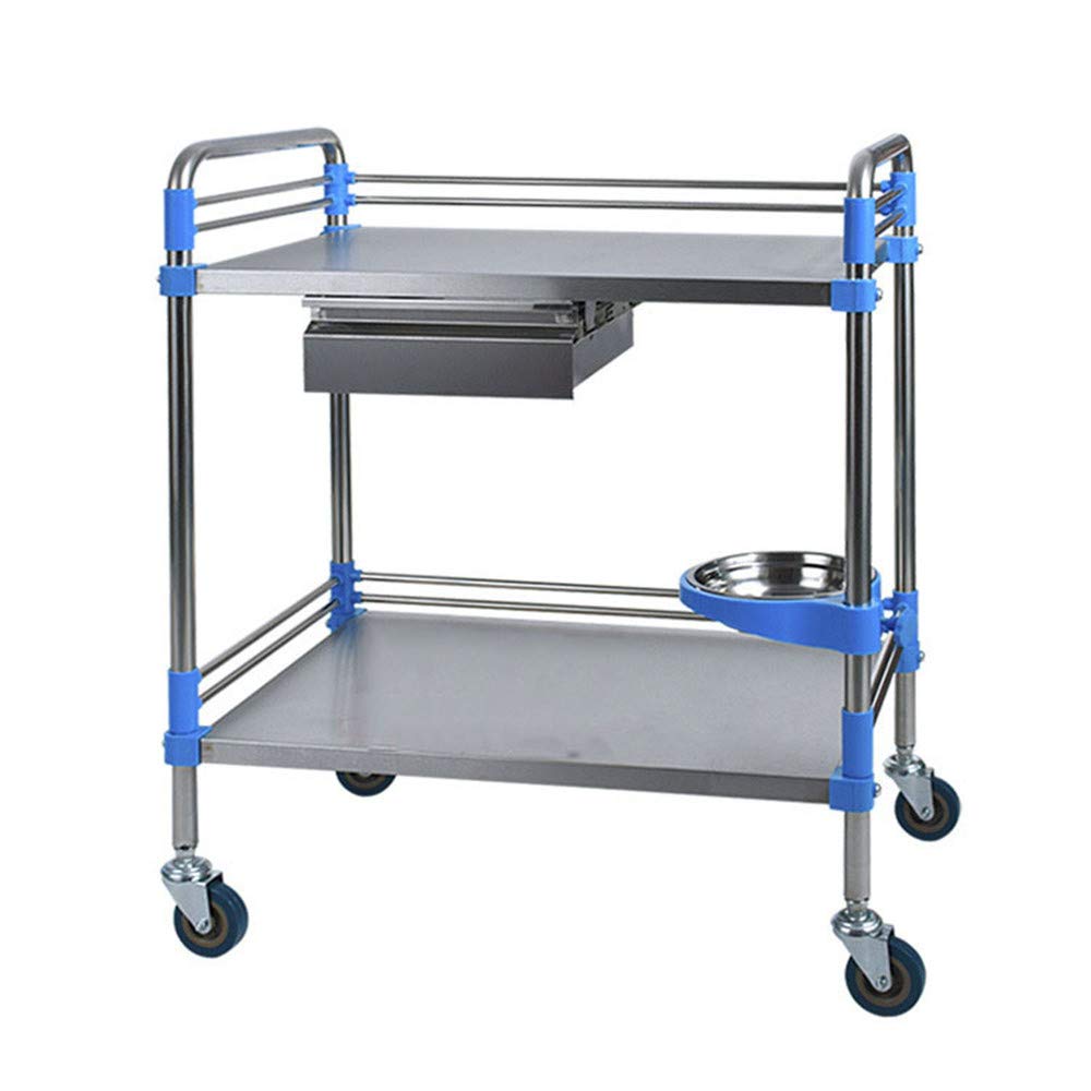 2 Tier Medical Stainless Steel Medical Cart Assemble Small Surgical ...