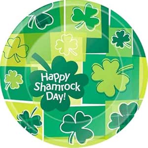 Amazon.com: Shamrock Squares Lunch Plates, 8ct : Toys & Games