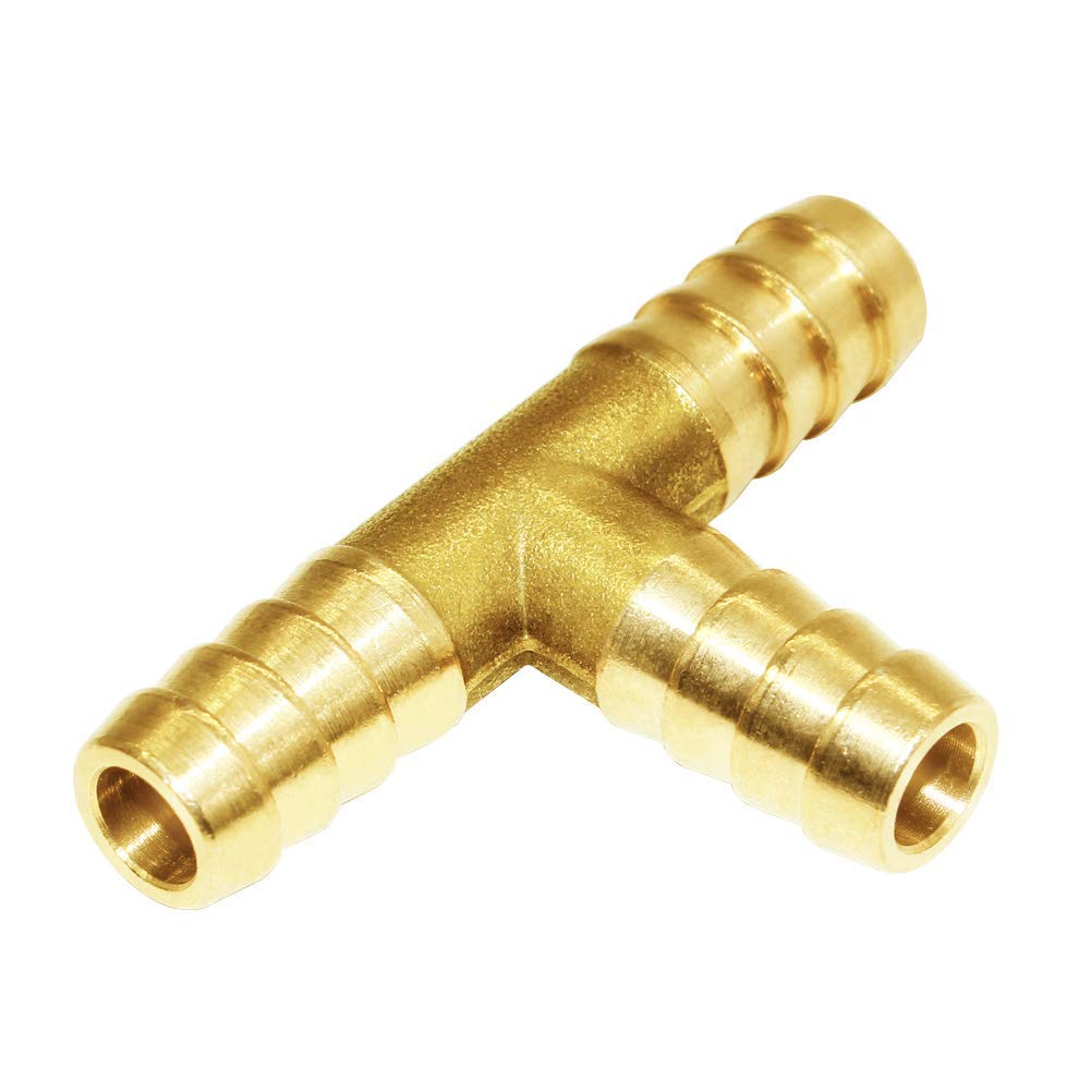 Snapklik.com : Joywayus 3/8" ID Hose Barb Fitting,Tee 3 Way Brass ...
