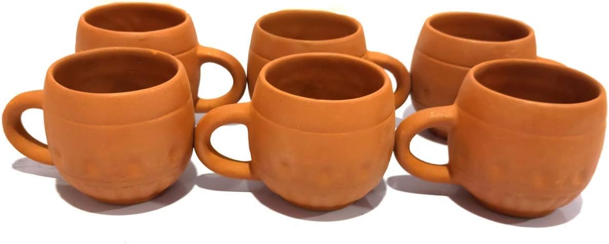 Amazon.com | Odishabazaar Terracotta(Real Mitti) Unglazed Clay Mud Tea ...