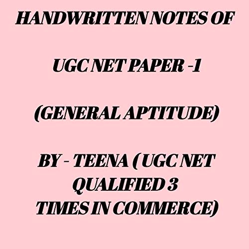 UGC NET General Aptitude Notes: Handwritten Notes (Ugc Net paper -1 ...