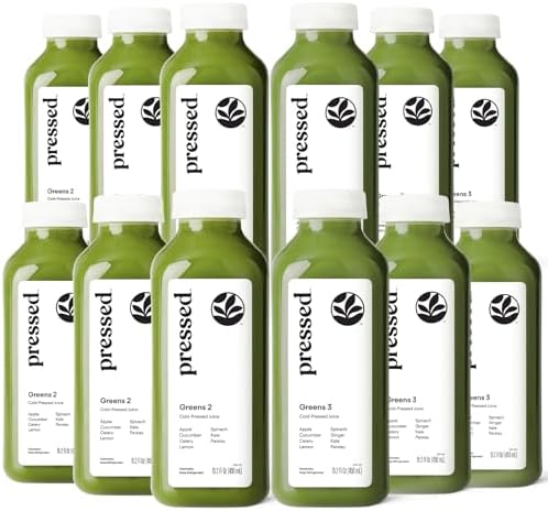 Amazon.com : Daily Green Juice 12 Pack by Pressed Juicery - Greens 2 ...