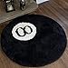 Amazon.com: Black Area Rug, Billiard Pool Eight Ball Carpet, Non-Slip ...
