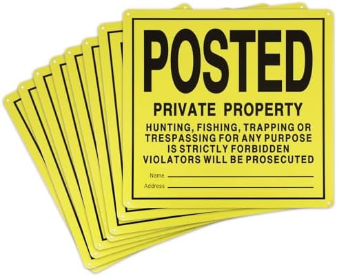 Amazon.com: Posted No Trespassing Signs, No Hunting Reflective aluminum ...
