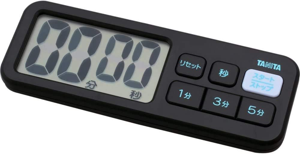 Amazon｜タニタ(Tanita) キッチン 勉強 学習 タイマー マグネット付き 大画面 100分 ブラック TD-395 BK でか見えプラスタイマー｜キッチンタイマー オンライン通販