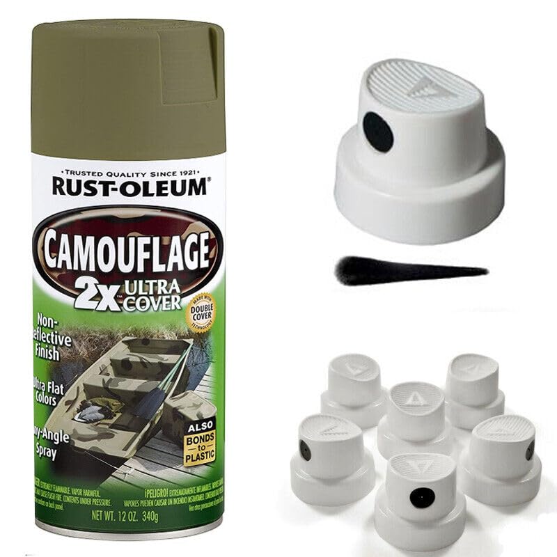 Amazon.com : Spray Paint Caps for Rust-Oleum Camouflage Spray Paint, (5 ...