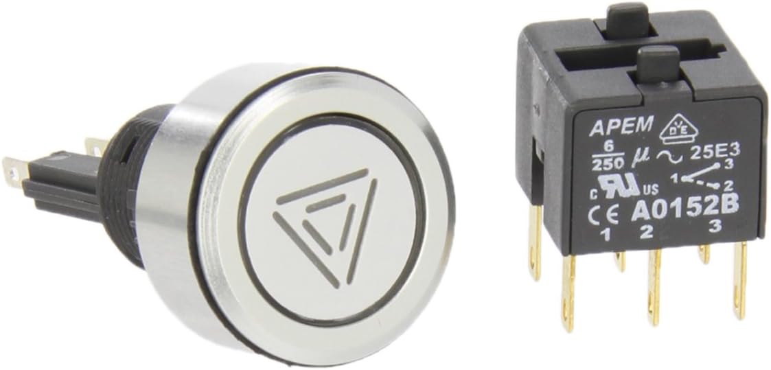 Savage SW3005 Eng Push Button with Red LED Latching - Hazard : Amazon ...