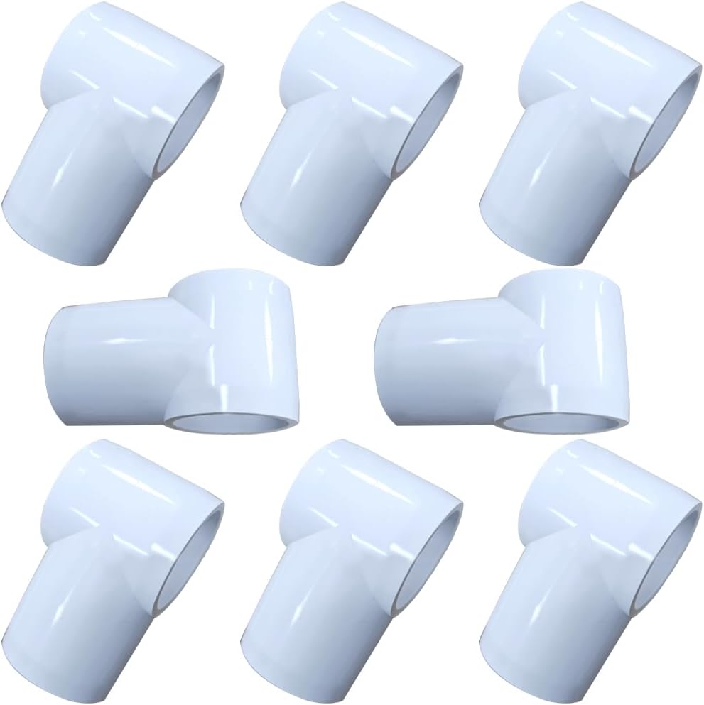 ANPTGHT 1-1/4" Slip Tee PVC Fitting, Furniture Grade PVC DIY Connector ...