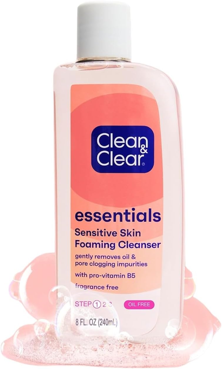 Amazon.com: Clean & Clear ESSENTIALS Foaming Facial Cleanser, 8 Ounce ...