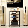 Amazon.com: HOMCOM Media Stand with 4-Tier Audio Rack AV Media Corner ...