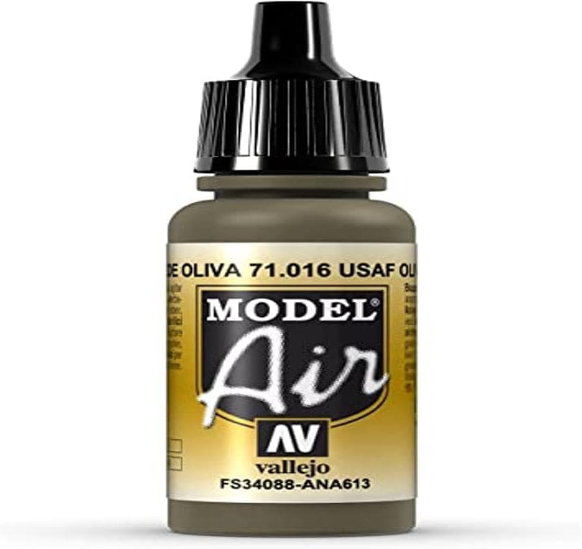 Vallejo Model Air 17 ml Acrylic Paint -USAF Olive Drab : Amazon.co.uk ...
