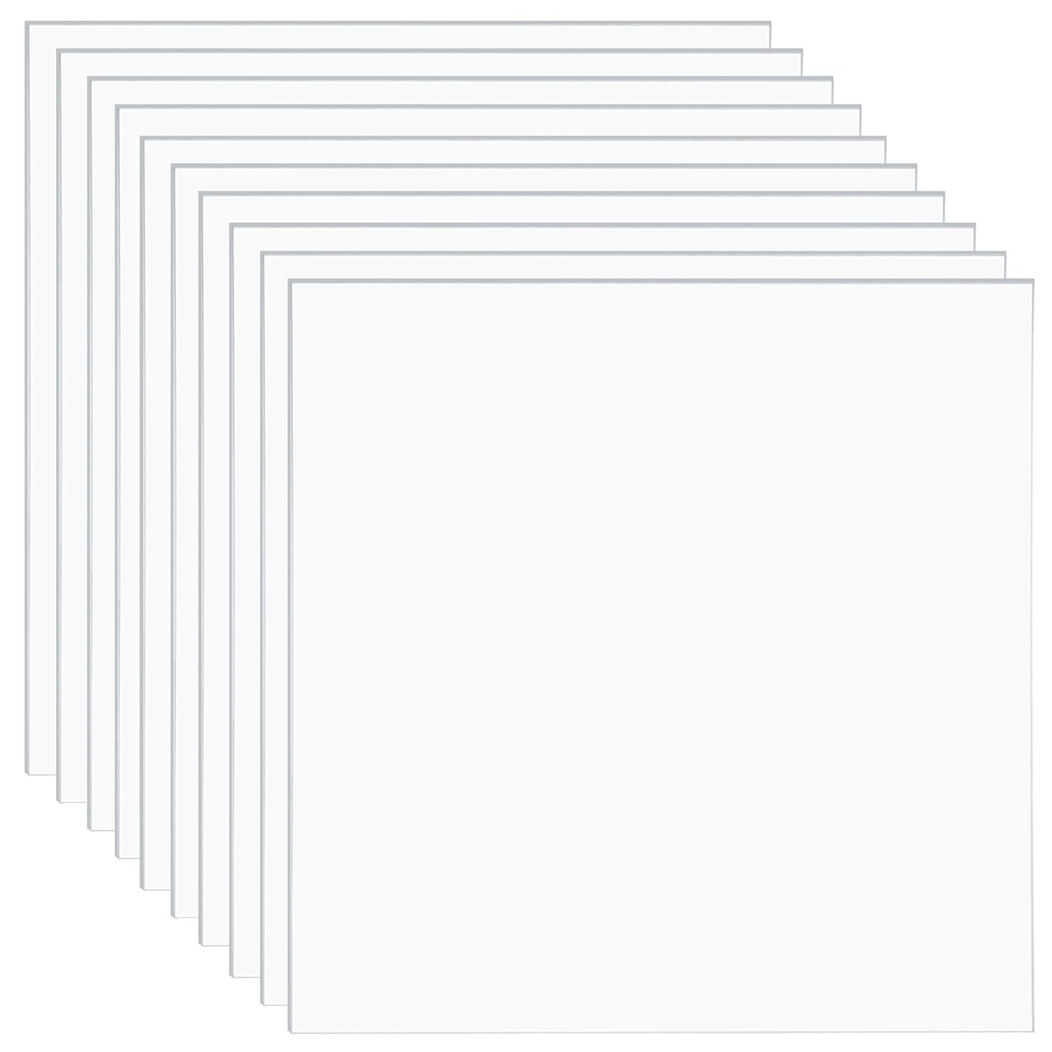NORJIN 10 Pack 12” x 12” Clear Acrylic Sheets, Plexiglass Sheet Clear ...