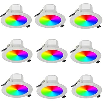 Buy NEW INDIA LIGHTING 9 Watt Led Multicolor RGB Round Panel Light 3D ...