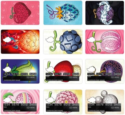 Amazon.com: Babymiu Cartoon Anime Debit Card Cover Sticker Skin（8 Pack ...