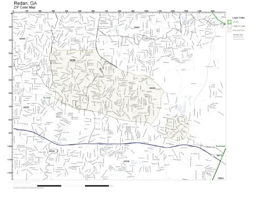 ZIP Code Wall Map of Redan, GA ZIP Code Map Not Laminated: Amazon.com ...