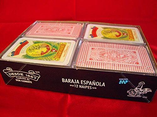 Buy 12pc Mexican Playing Cards Baraja Naipe Spanish Style Don Clemente ...