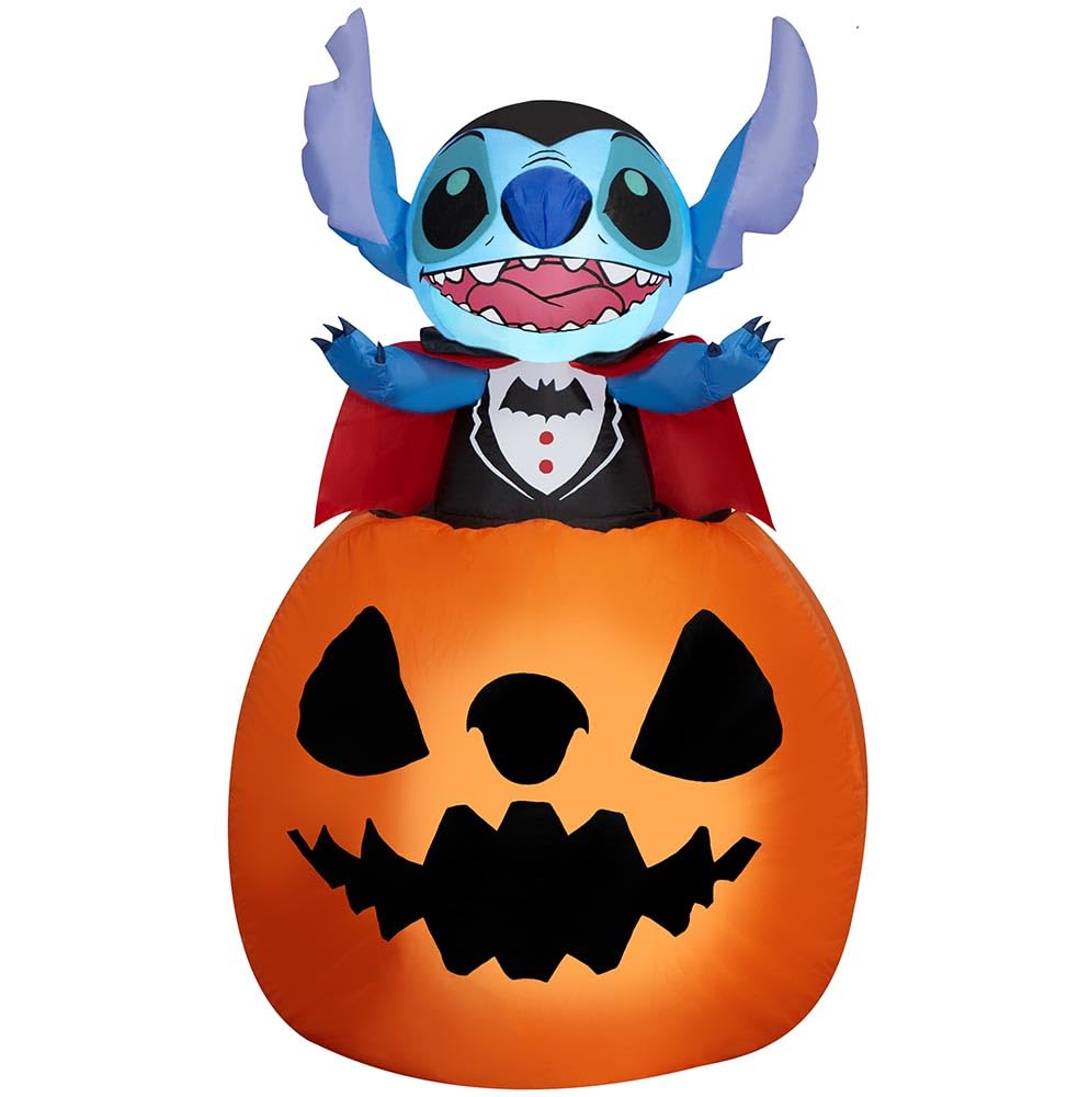 Amazon.com: 5' Gemmy Airblown Animated Rising Vampire Stitch in Pumpkin ...