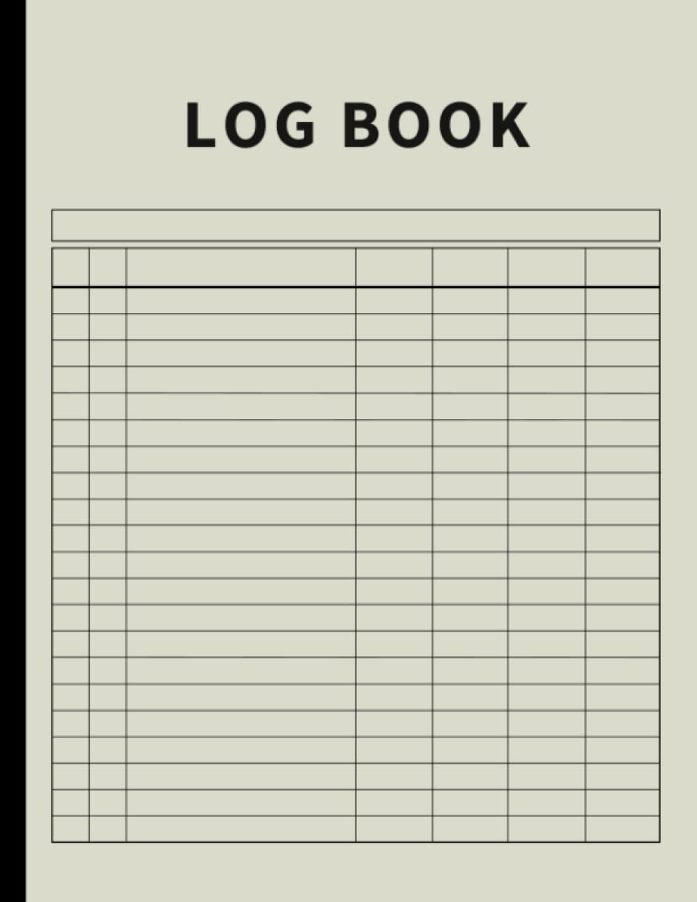 Amazon.com: Log Book: Large Multipurpose with 7 Columns to Track Daily ...