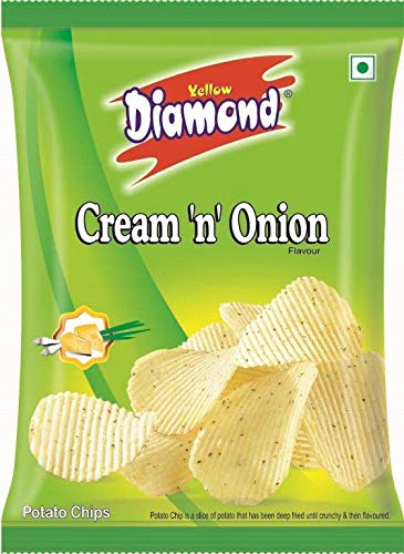 Yellow Diamond Potato Chips Cream N Onion 65 gm, Buy 1 get 1 (2x65 g ...