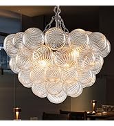 BeyPan Semi Flush Mount Ceiling Bubble Ball Chandelier Lighting Dia 20 ...