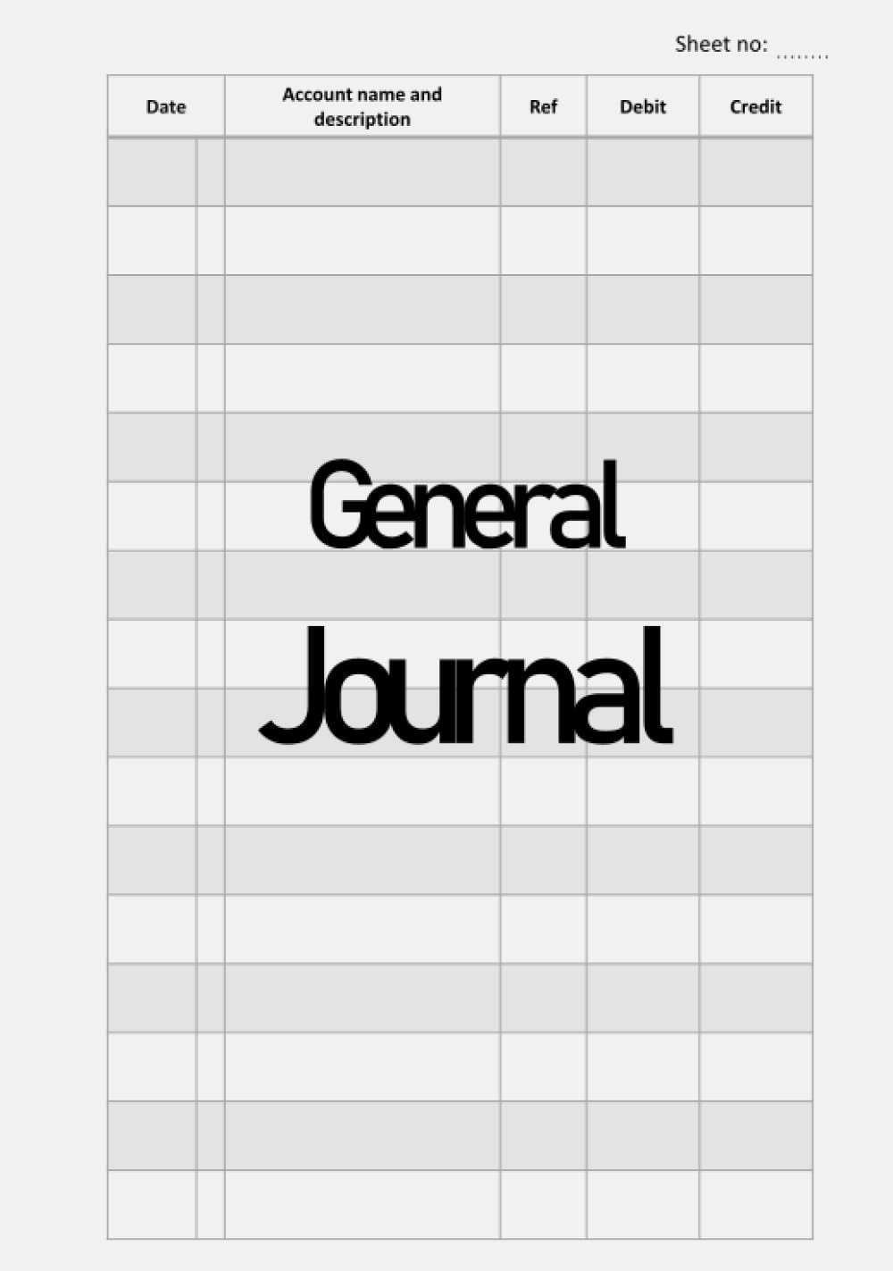 Amazon.com: General Journal: grey General Journal Accounting Entries ...