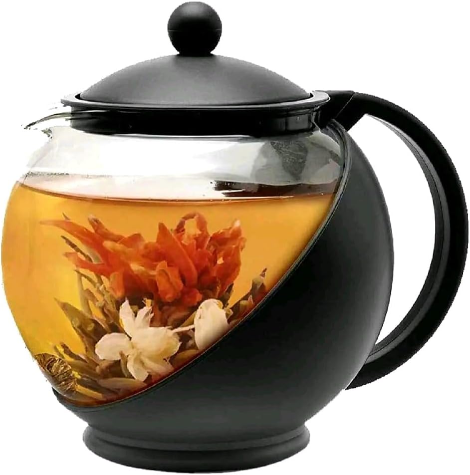 teapot jug, (lid and strainer made of glass and pp), tea maker, glass ...