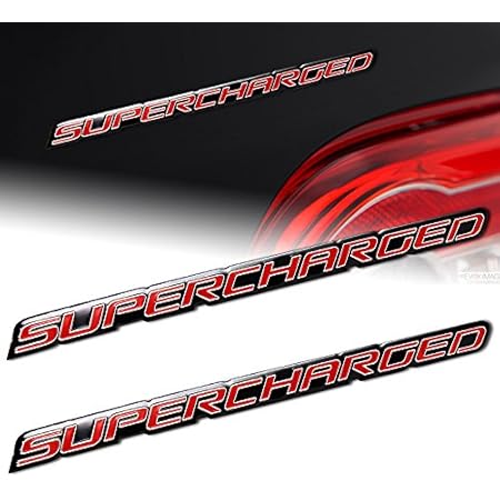 Amazon.com: 2X Supercharged Letter Emblem Metal Badges Nameplate Logo ...