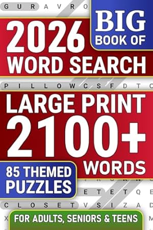 2026 Big Book of Word Search – 5000 Unique Words: Relaxing Large Print ...